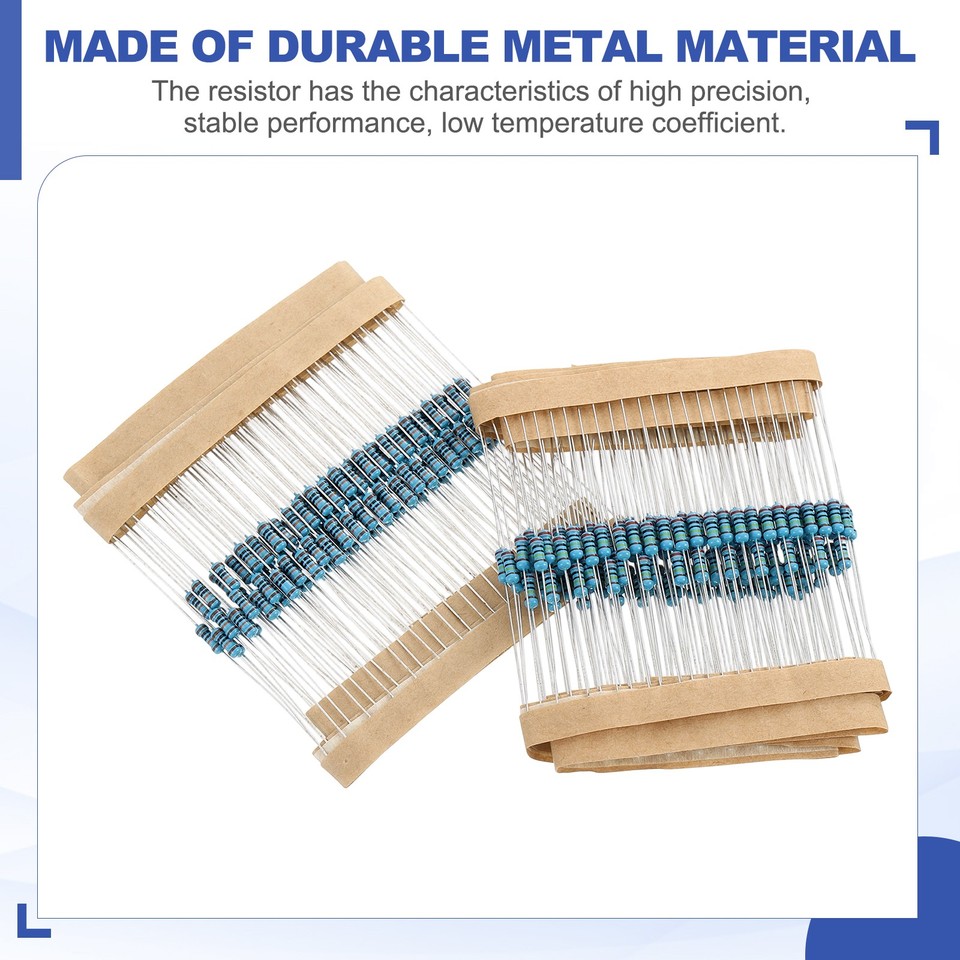 120K Ohm Resistor, 50Pcs 1W Metal Film Fixed Resistor 1% Tolerance | eBay