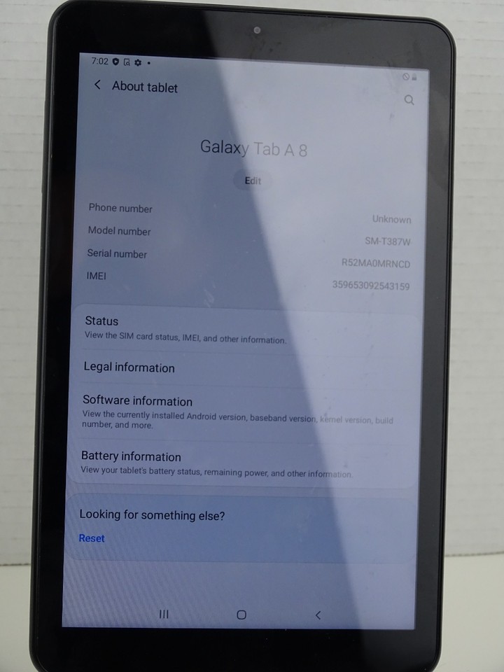 Samsung Galaxy Tab A8 10.5" 32GB Black SM-T387W Carrier Unlocked Used ...