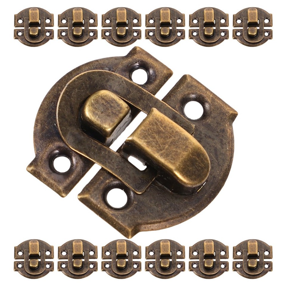 40 Pcs Antique Bronze Small Box Latches Hardware For Wood Chest Jewelry ...