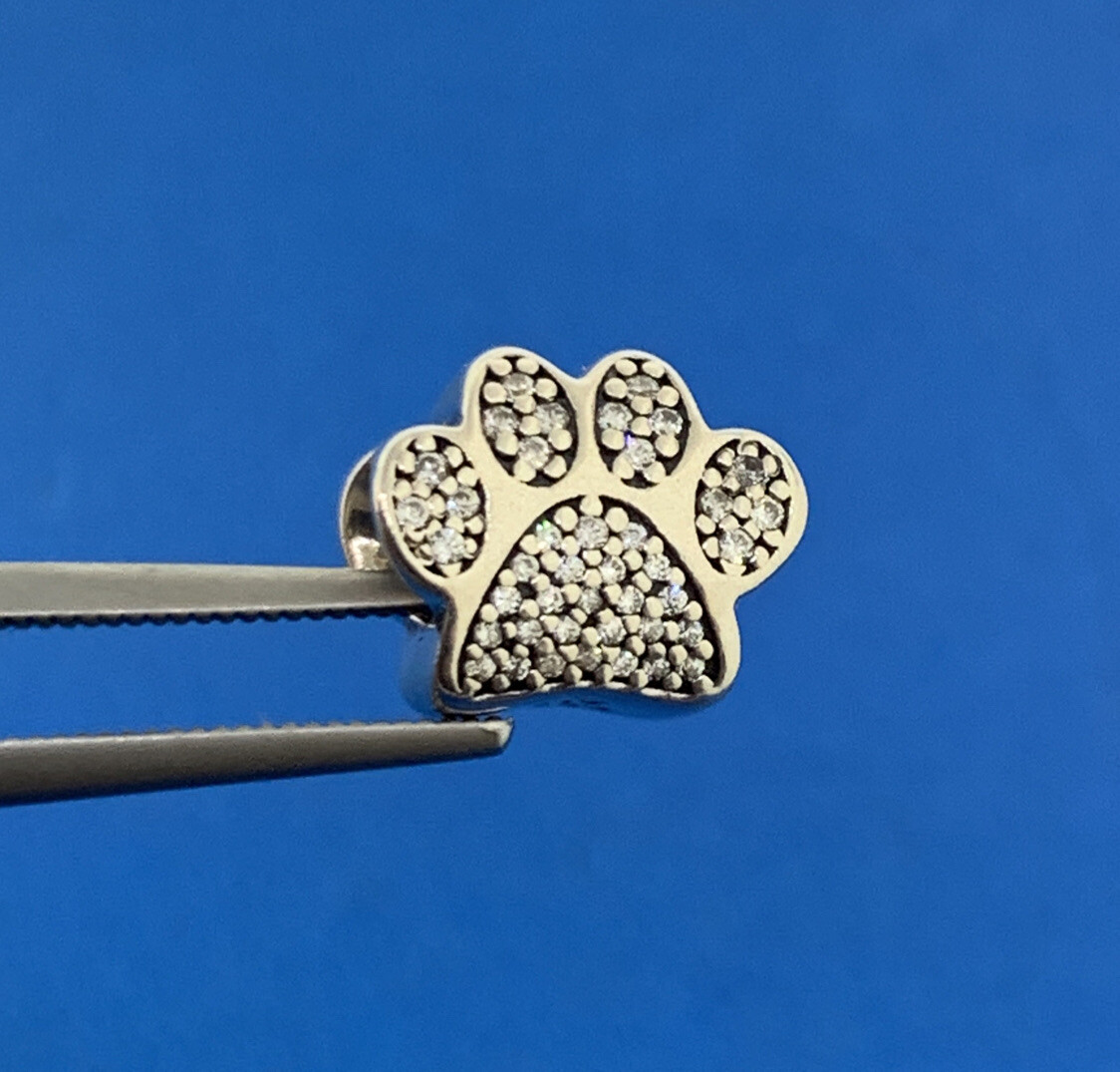 Authentic PANDORA 925 Sterling Silver CZ Sparkling Paw Print 791714CZ ...