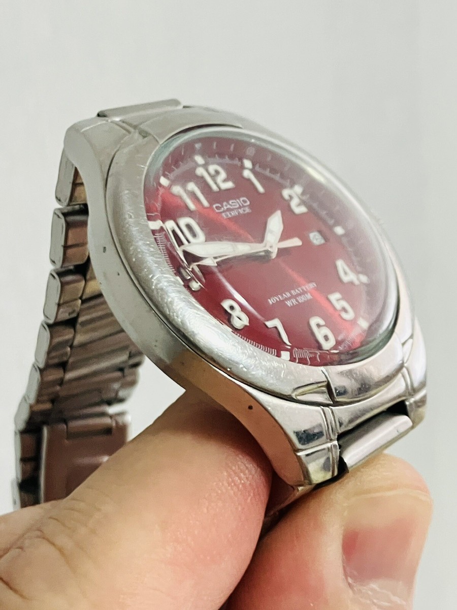 Vintage Casio Edifice 2719 EF-109 Red Dial Men Quartz Watch Vintage Casio Edifice 2719 EF-109 Red Dial Men Quartz Watch
