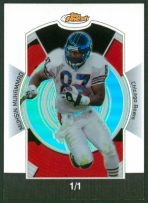 2005 Finest White Framed Refractor MUHSIN MUHAMMAD Rare Chicago Bears ...