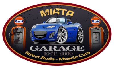 2009-14 Mazda Miata Sports Car Classic Garage Sign Wall Art Graphic ...