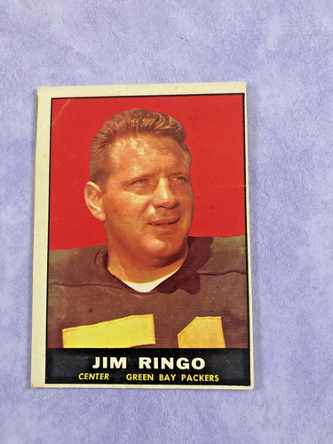 1961 Topps football, Jim Ringo, #44, Vg/Ex? See Description & Pictures ...
