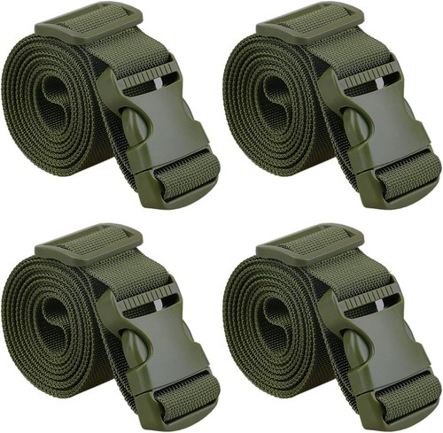 MAGARROW 60" Long Utility Luggage Straps with Buckle Adjustable (Army ...