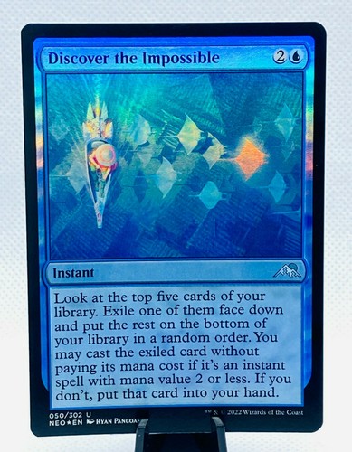 *FOIL* DISCOVER THE IMPOSSIBLE NEON DYNASTY MTG BLUE INSTANT UNCOMMON ...