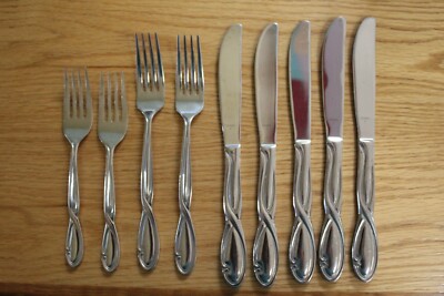 9 Pieces Farberware "Trieste" Flatwear Stainless Pieces ~ 5 Knives - 4 ...