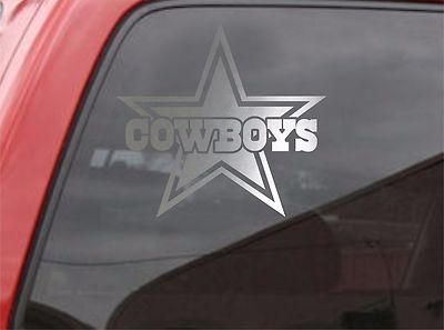 🔥 Dallas Cowboys 10" Chrome Vinyl Car Truck Decal Window Sticker | eBay