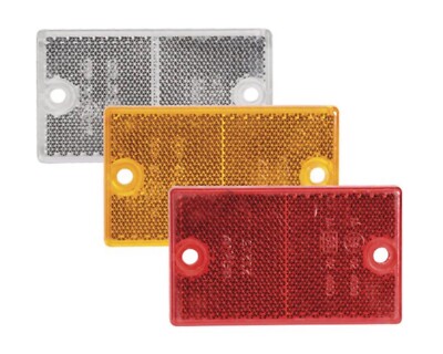 2 x Narva Clearance AMBER Reflectors 72mm x 43mm Rectangle mounting ...