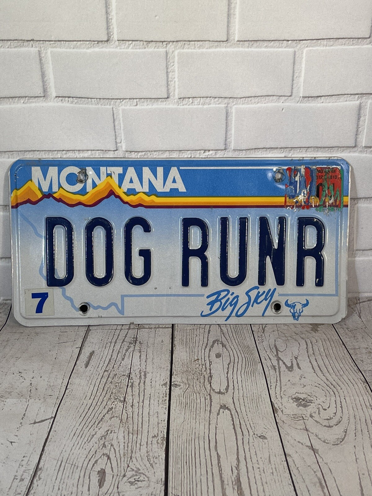 Personalized Montana License Plate DOG RUNNER. Rare Collectible. Unique ...