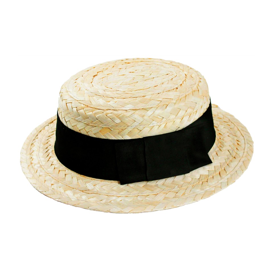 STRAW BOATER HAT 1920S ROWING BOAT BARBER SHOP FANCY DRESS COSTUME ...