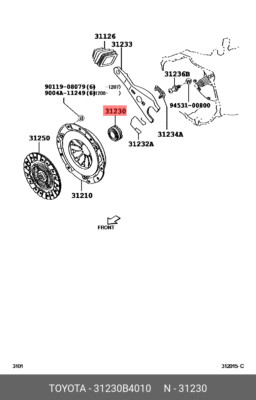 Genuine OE Bearing Assembly Clutch 31230B4010 for Toyota 31230-B4010 ...