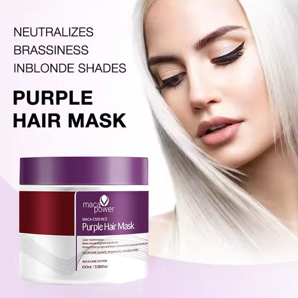 Karseell Purple Hair Mask 500ml-Maca Essence Deep Nourish Brighten Hair ...