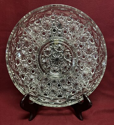 E5558 Vintage Indiana Glass Divided Dish Platter Daisy & Button ...