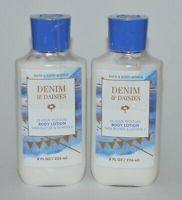 2 BATH & BODY WORKS DENIM & DAISIES LOTION CREAM HAND 8 OZ CITRUS SHEA ...