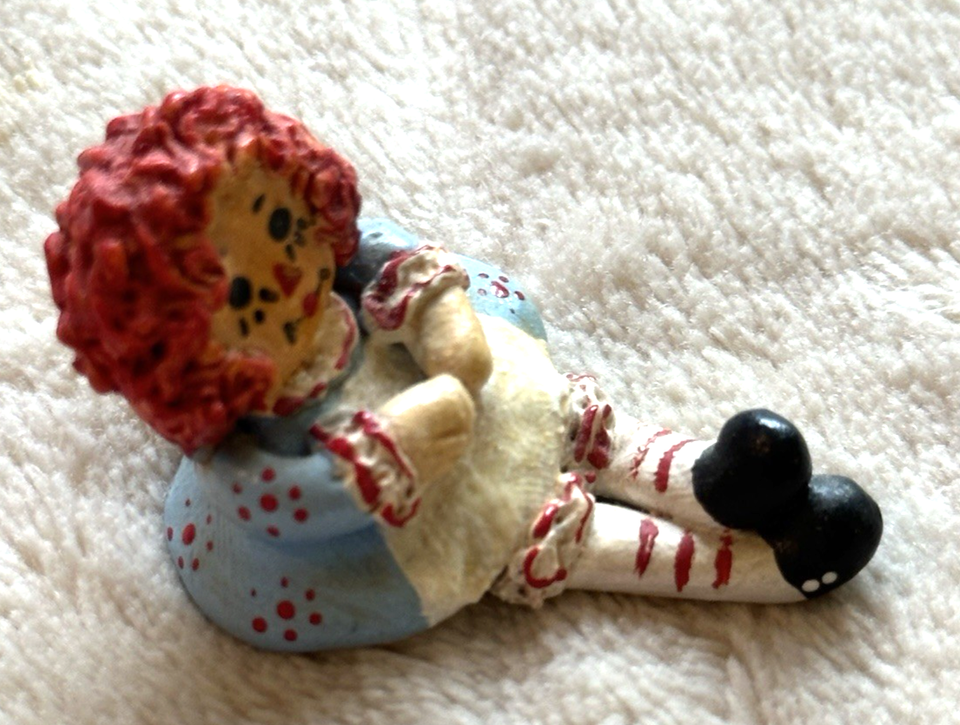 Vintage OOAK Hand Sculpted Raggedy Ann Toy Doll Dollhouse Miniature 1: ...