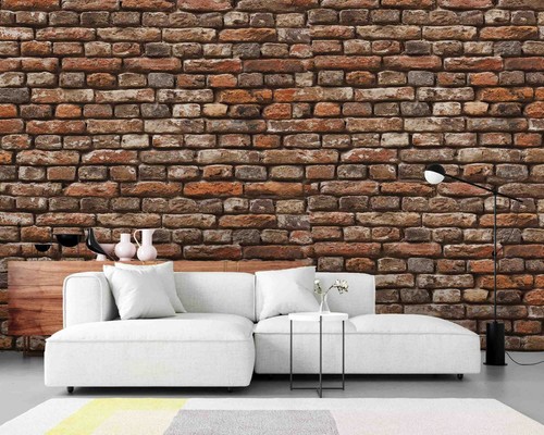 3D Red Brick Effect Self-adhesive Removable Wallpaper Murals Wall ...
