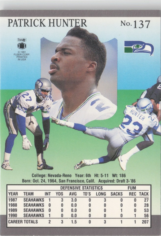 1991 Ultra #137 Patrick Hunter | eBay
