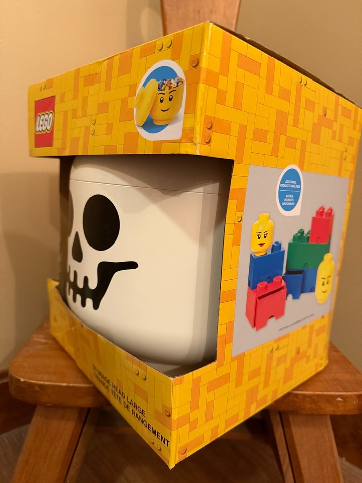 LEGO Storage Head Large – Skeleton Skull (White) • Halloween Display ...