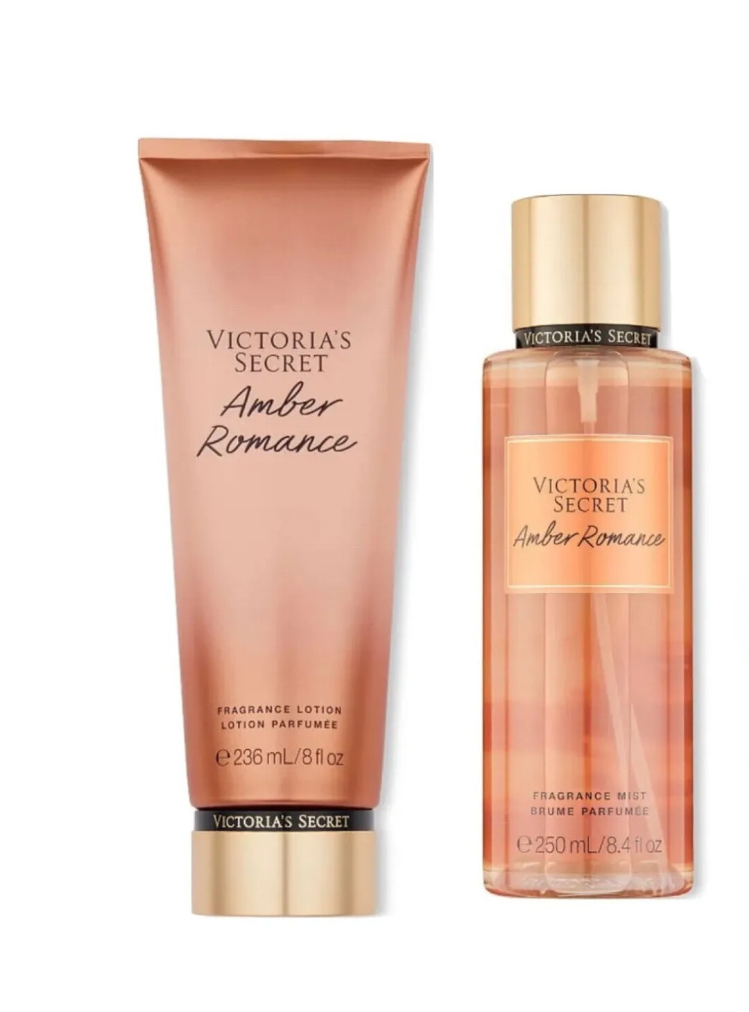 Victoria's Secret Amber Romance Fragrance Mist, Lotion & Body Set New ...