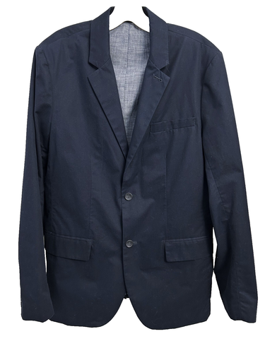 GAP Blazer Mens Medium Navy Blue Cotton Twill Unstructured Sport Jacket ...