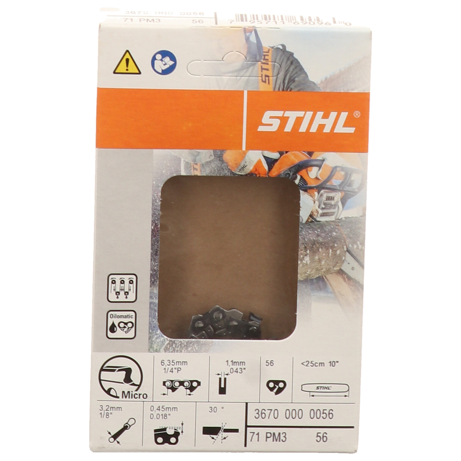 STIHL Oilomatic Picco Micro 3 1/4 Zoll Sägekette - 25cmx1,1mm ...
