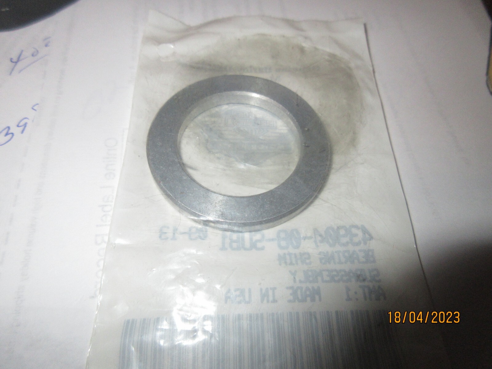 Harley Davidson Bearing Shim Subassembly P/N: 41450-08-SUB1 | eBay