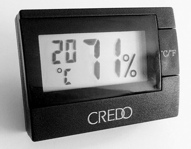 CREDO Electronic Digital Hygrometer Thermometer for Cigar Humidor ...