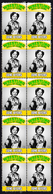 JUNE BYERS WRESTLING HALL OF FAME INDUCTEE STRIP OF 10 MINT STAMPS | eBay