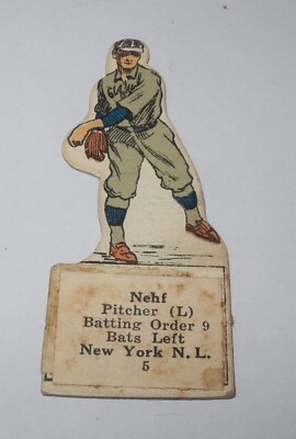 1921-1930 Major League Baseball Die-Cuts Cut Art Nehf New York Giants ...