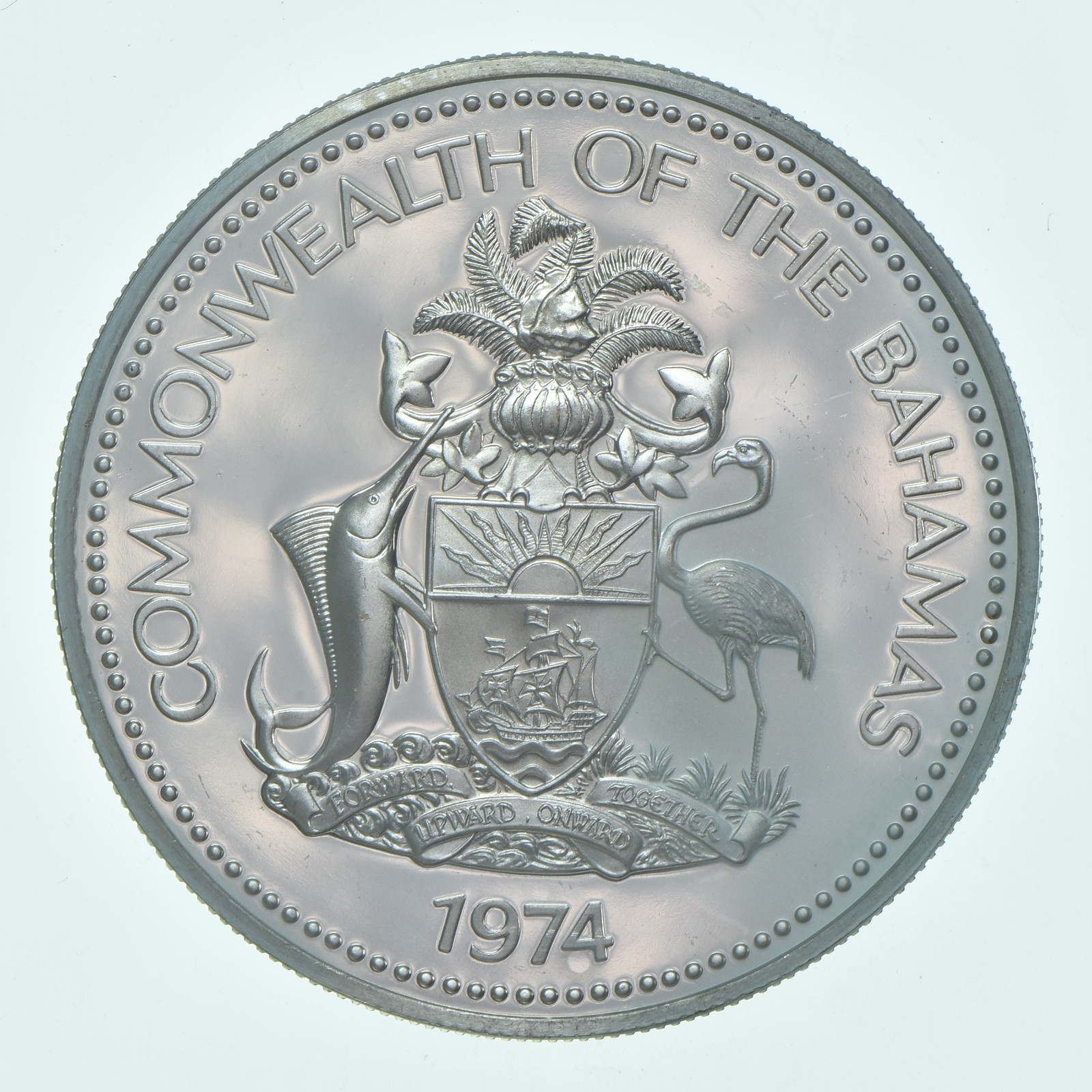 SILVER - WORLD COIN - 1974 Bahamas Islands 2 Dollars - World Silver ...