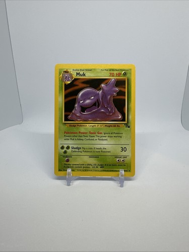 Muk 28/62 Rare Unlimited Edition Fossil Set Pokemon Card 1999 WOTC | eBay