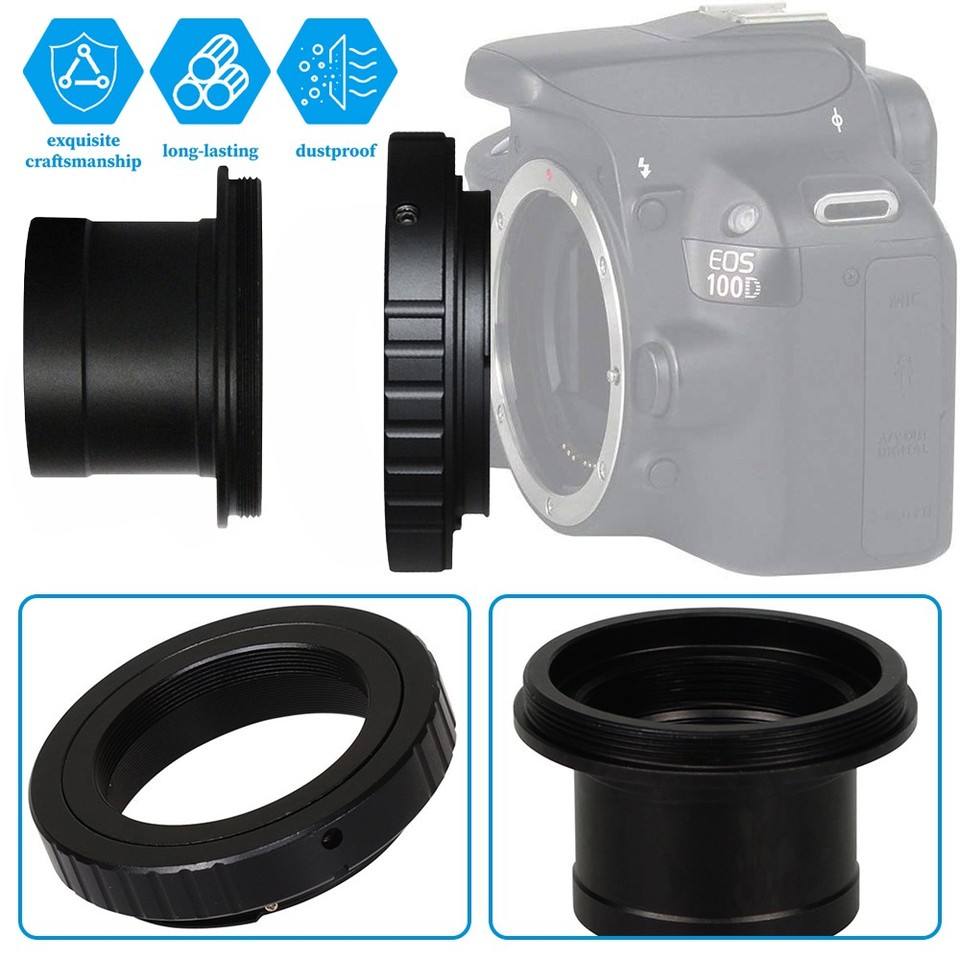 Lens Adapter T-ring for Canon-EOS EF mount Camera w/1.25"Telescope ...