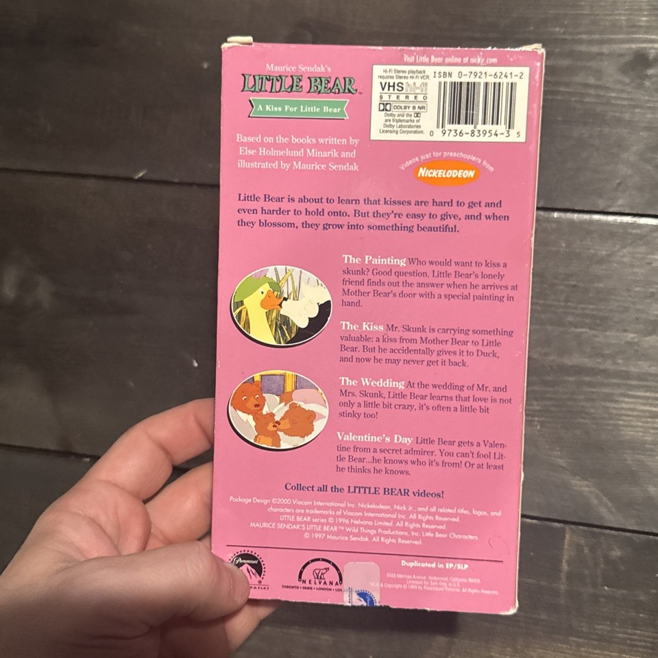 Little Bear - A Kiss for Little Bear VHS 2000 Orange Tape Kids Cartoon ...