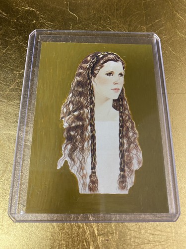 1993 Princess Leia TOPPS Star Wars Galaxy GOLD CUSTOM ART CARD PORTRAIT ...