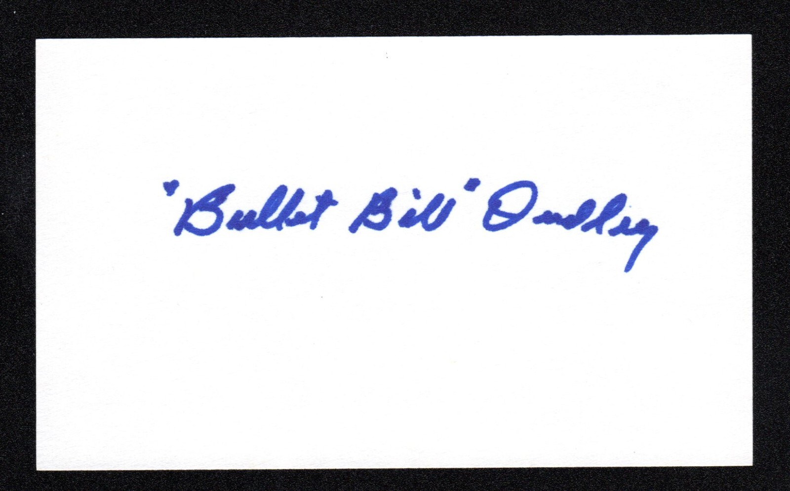 Bullet Bill Dudley Autographed Signed 3x5 Index Card Pro Football HOF ...