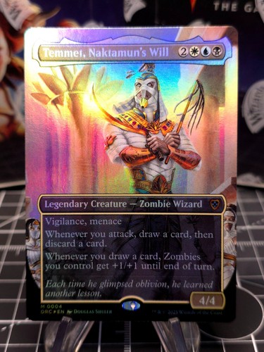 FOIL Borderless TEMMET, NAKTAMUN'S WILL mtg Commander Aetherdrift ...