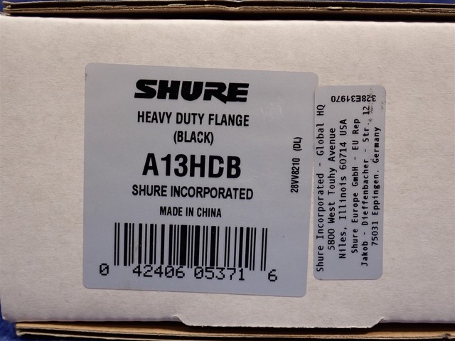 Shure A13hd Heavy-duty Mounting Flange Matte Black #a13hdb for sale ...