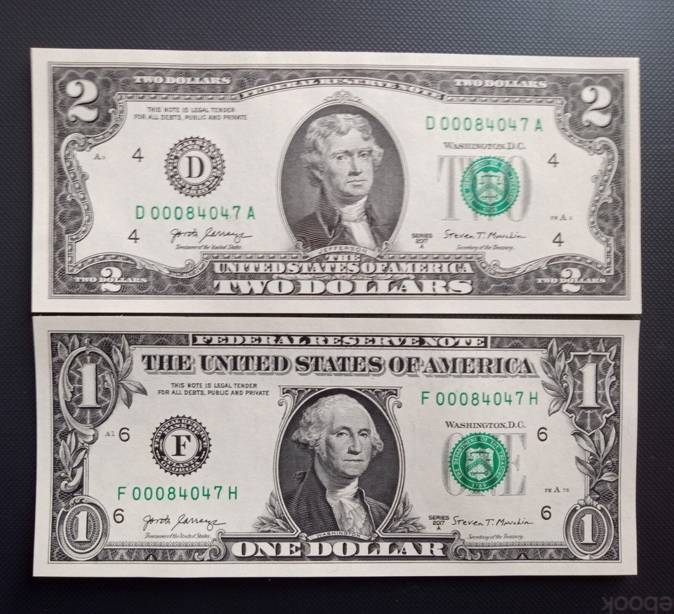 Matching Serial Number $1 & $2 Zip Code Notes 000 84047 Midvale UT ...