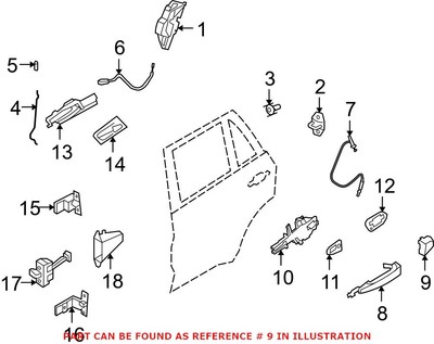 Genuine OEM Rear Driver Left Exterior Door Handle Cover For BMW ...