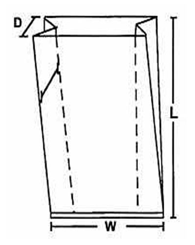 500~ 12X8X30" 2 Mil LDPE Clear Poly Bags Side Gusset Retail Packaging ...
