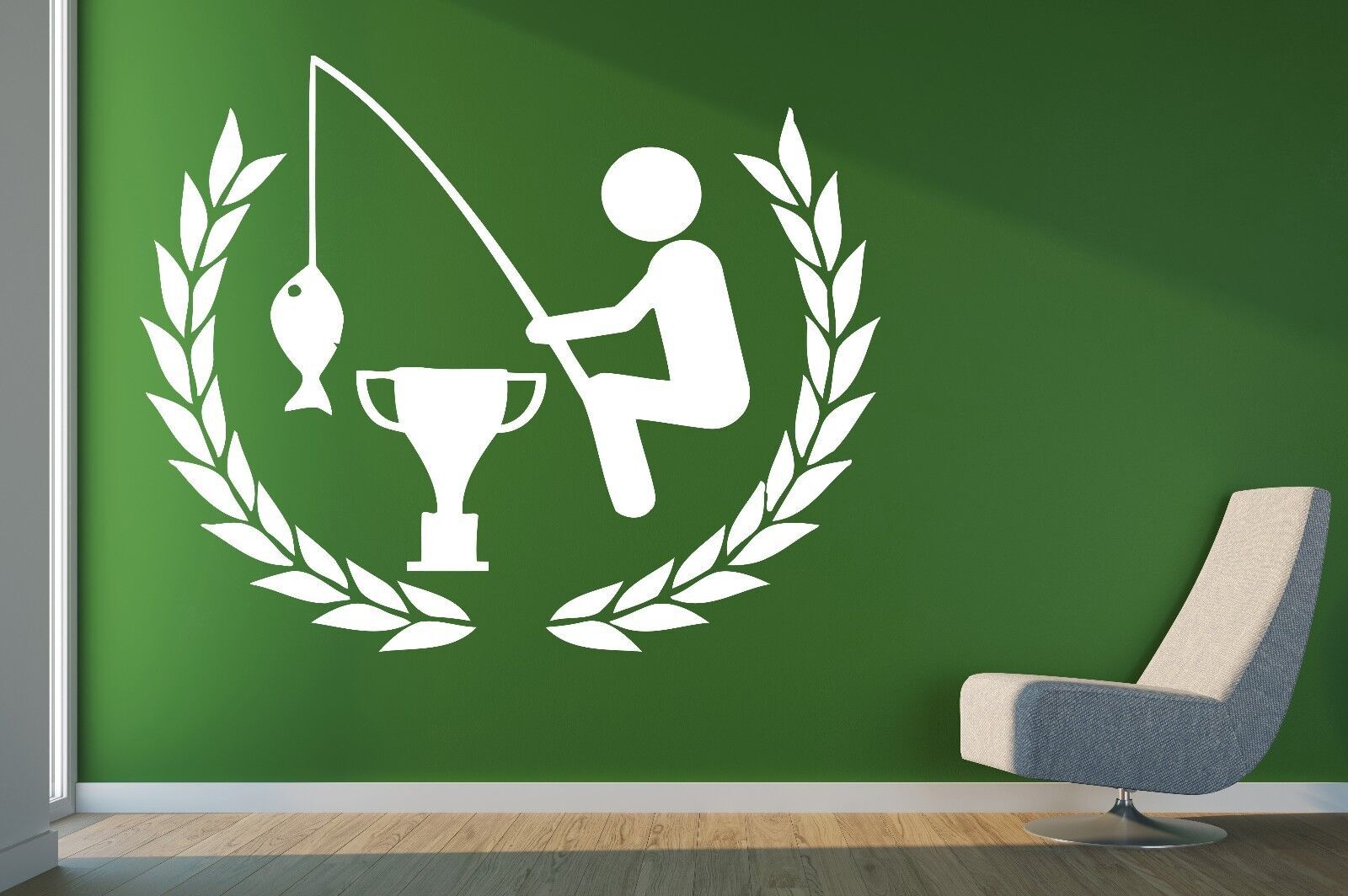 Wall Sticker Vinyl Decal Catch Fish Sport Hobby Passion Tackle Rod ...