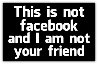This Is Not Facebook Slogan Sticker Car Bumper Decal - 9'', 12'' or 14 ...