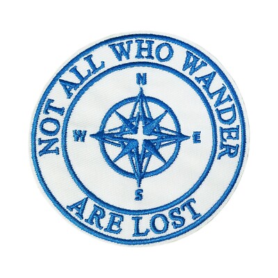 Compass Patch Embroidered Hook Loop Applique Travel Souvenir direction ...