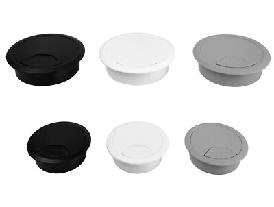 60mm 80mm Cable Wires Desk Grommet Computer PC Cover Caps Wires Cables ...