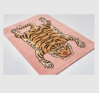 Modern Tibetan Tiger Animal Shape Woolen Hand Tufted Area Rug gold ...