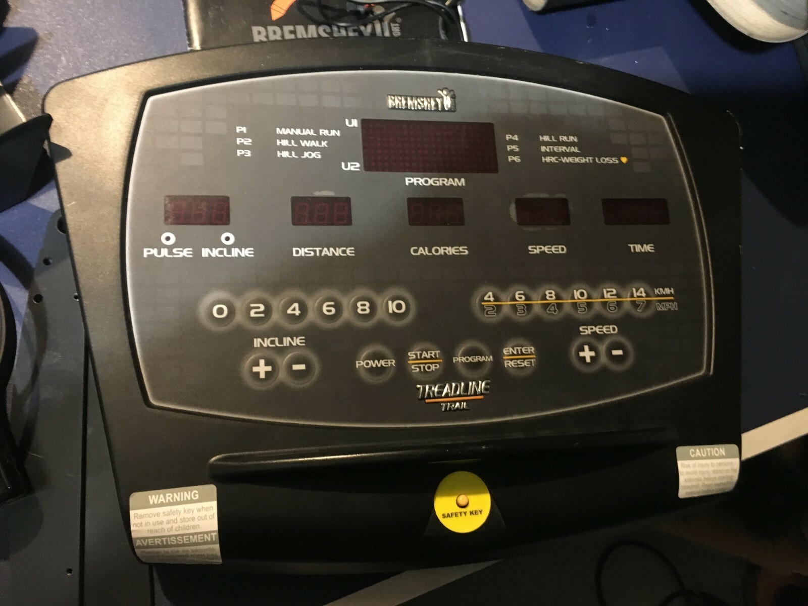 Bremshey TR Trail Treadmill Display Control Panel | eBay