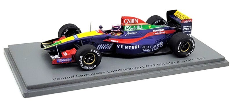 Spark S6968 Venturi Larrousse LC92 Monaco GP 1992 - Bertrand Gachot 1/43 Scale for sale online ...