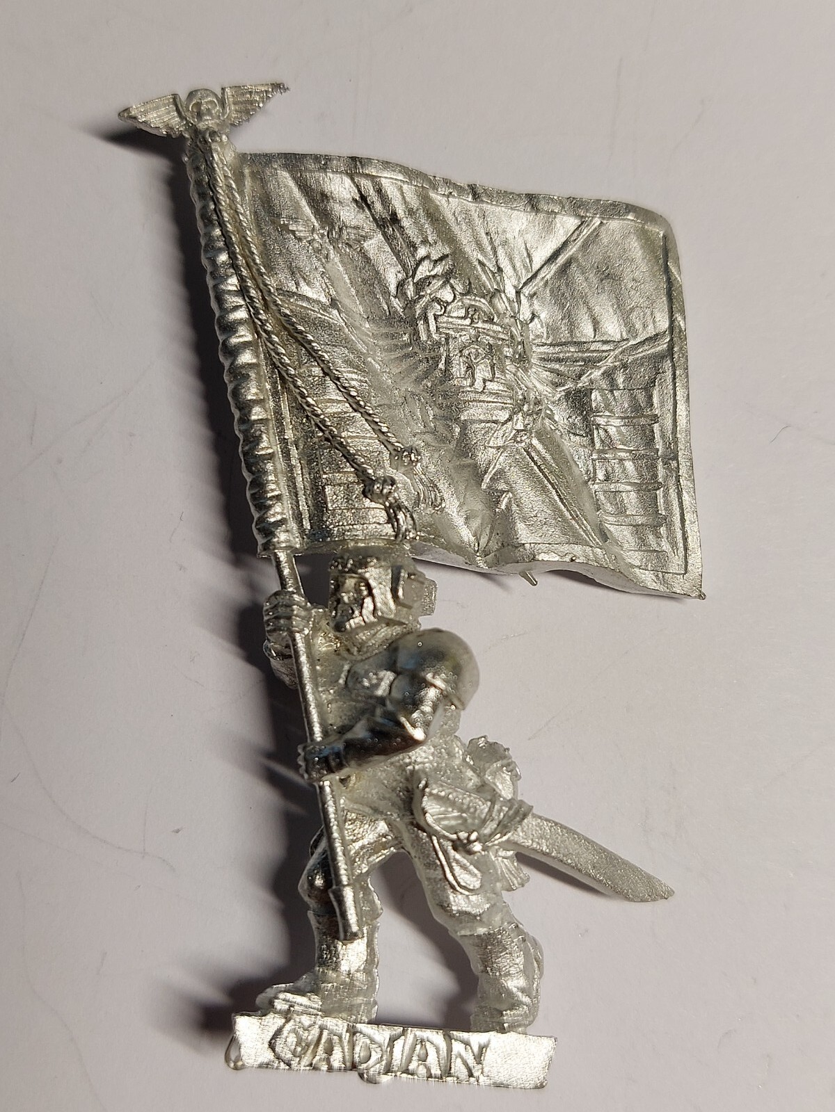 40k Cadian Standard Bearer Metal Figure | eBay