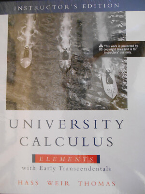 University Calculus: Elements with Early Transcendentals INSTRUCTOR edition 9780321533487| eBay